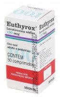 Bula e Preço EUTHYROX 100MCG CART PLAS 50 COMP MERCK. Bula, princípio ...