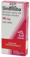 Bula e Preço GINBILOBA 40MG CX 30 COMP BUNKER. Bula, princípio ativo ...