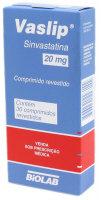 Bula e Preço VASLIP 20MG CX 30 COMP BIOLAB SANUS. Bula, princípio ativo ...